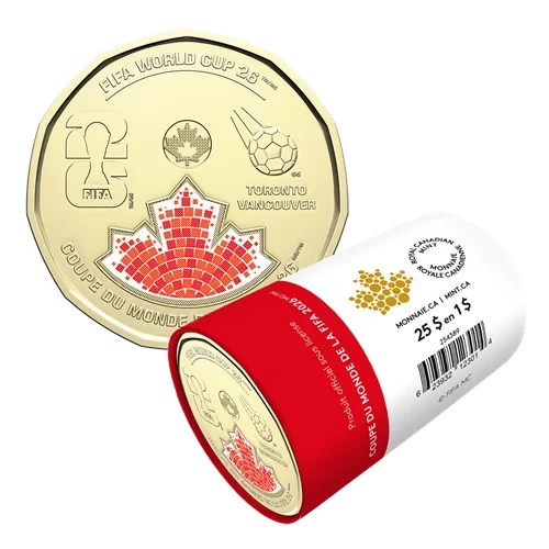 Canada 2026 FIFA World Cup 2026 $1 One Dollar Colourized Loonie Coin ...