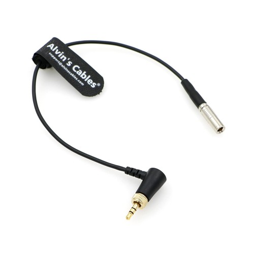 Timecode Cable for Canon R5C DIN 1.0/2.3 to Locking 3.5mm TRS 90 Degree ...
