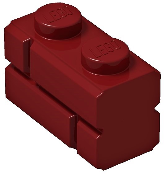 ☀️100x NEW LEGO 1x2 DARK RED Modified Masonry Profile Bricks Wall ...