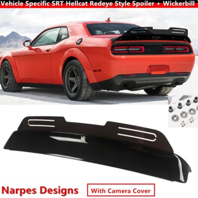 FITS 2008-23 DODGE CHALLENGER SRT HELLCAT REDEYE STYLE SPOILER WING ...