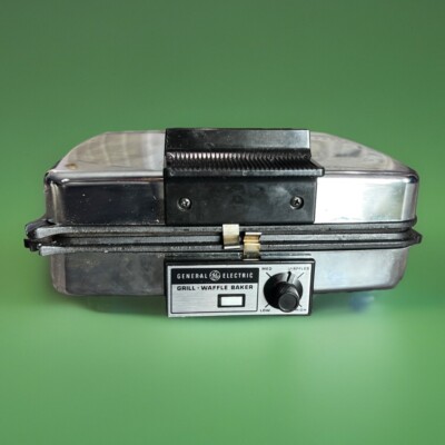 Vintage GE General Electric Griddle Iron 4 Waffle Maker Baker A1G48T ...