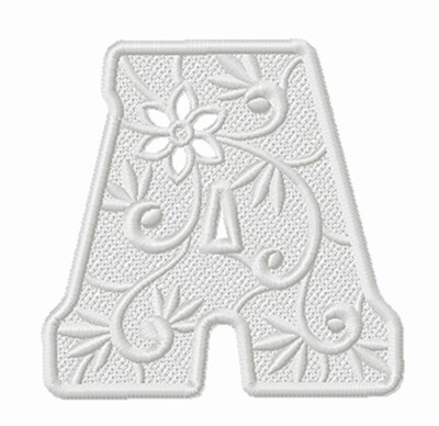 MACHINE EMBROIDERY DESIGNS USB - LACE ALPHABET FREESTANDING 4X4 LETTERS ...