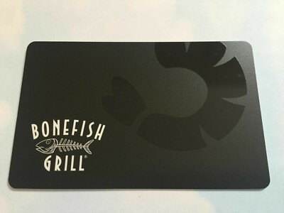 BONEFISH GRILL Black on Black Shrimp ( 2015 ) Gift Card ( $0 ) | eBay