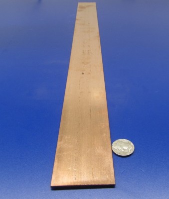 110 Copper Bar, Soft, Annealed .093" Thick x 2.0" Wide x 24.0" Length ...