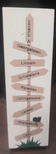 CATS MEOW MULIT DIRECTION SIGNPOST ACCESSORY ( Signed, 1995, Retired ...