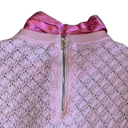 Alice + Olivia Women’s Sz S Pink Ombre Pointelle Lace Knit Mini Dress ...