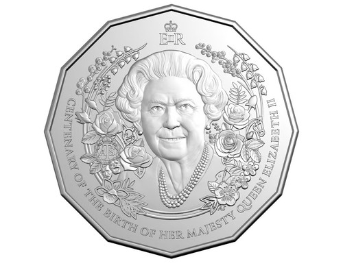 2026 50c Uncirculated Coin HM Queen Elizabeth II Centenary of Birth ...