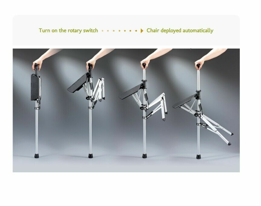 NEW TA-DA Chair Folding Aluminum Cane Chair Portable Walking Stick TADA ...