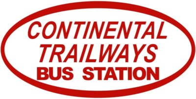 Continental Trailways Bus Station Oval Shape DIECUT NEW Sign: 14" Wide ...