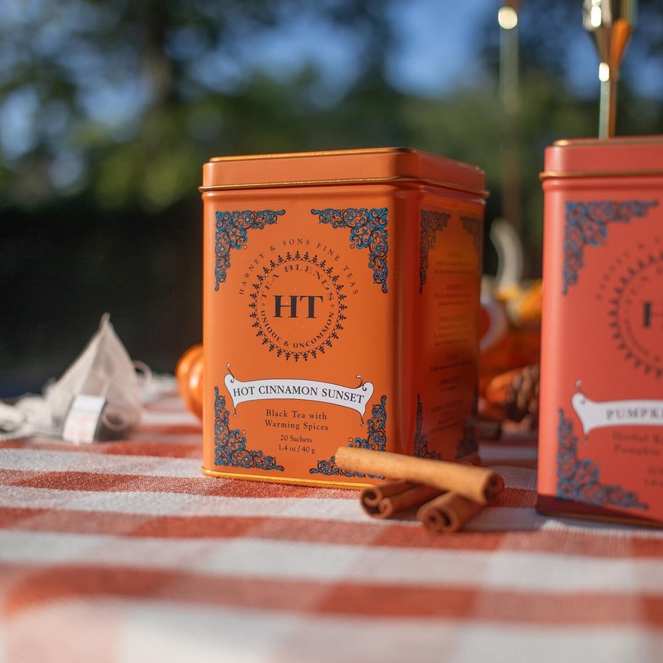 Harney & Sons Caffeinated Hot Cinnamon Sunset Black Tea, Orange and ...
