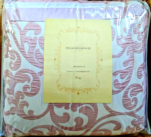 Highgate Manor Rosedale 9 piece Comforter Set King - Dusty Rose Pink ...