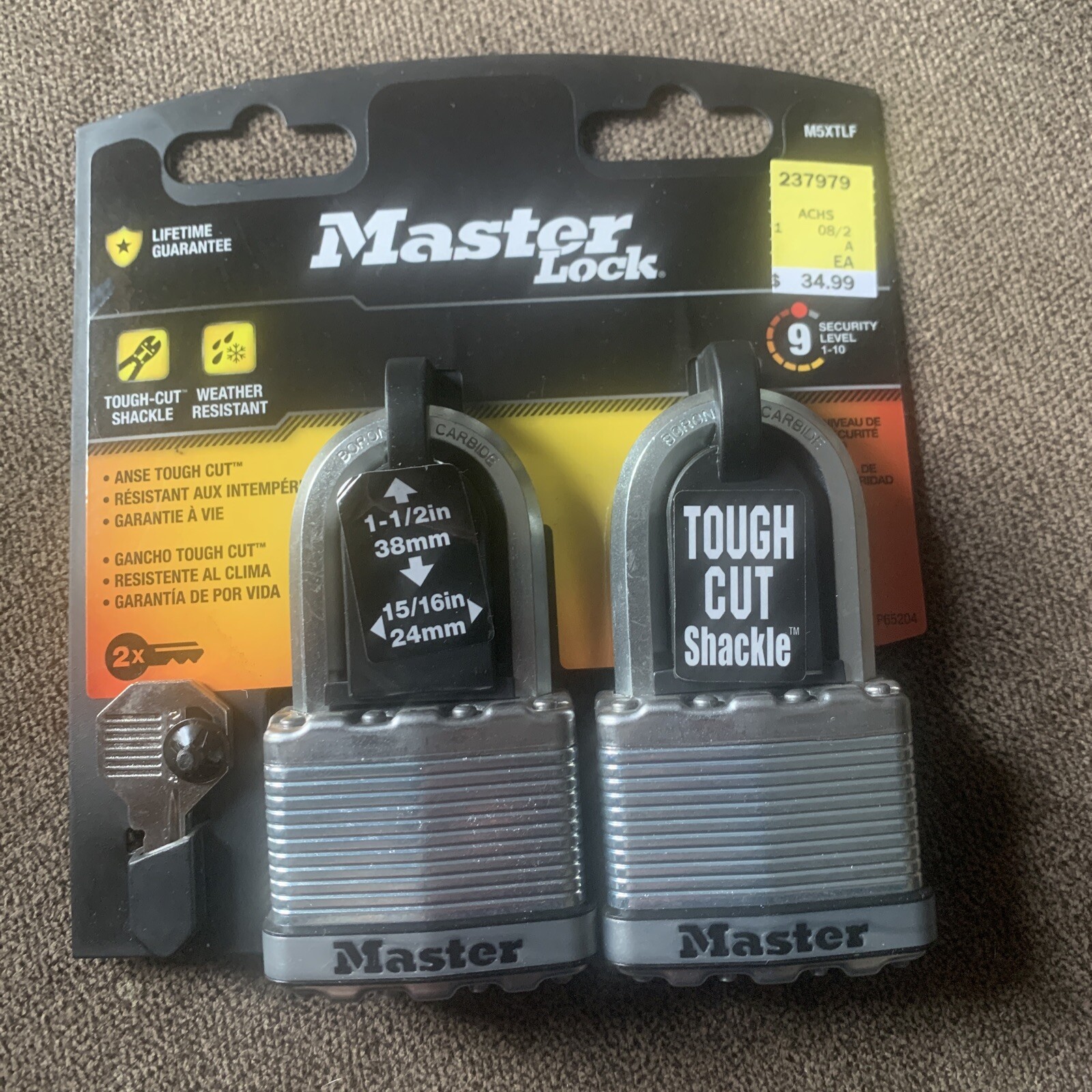Master Lock Padlocks Magnum Keyed Alike Boron Carbide M5XQLF for sale ...