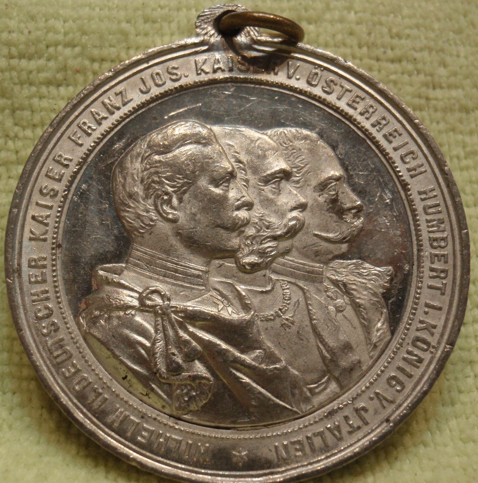 1892 Ag Triple Alliance WILHLEM II FRANZ JOSEPH I HUMBERT I League of 3 ...