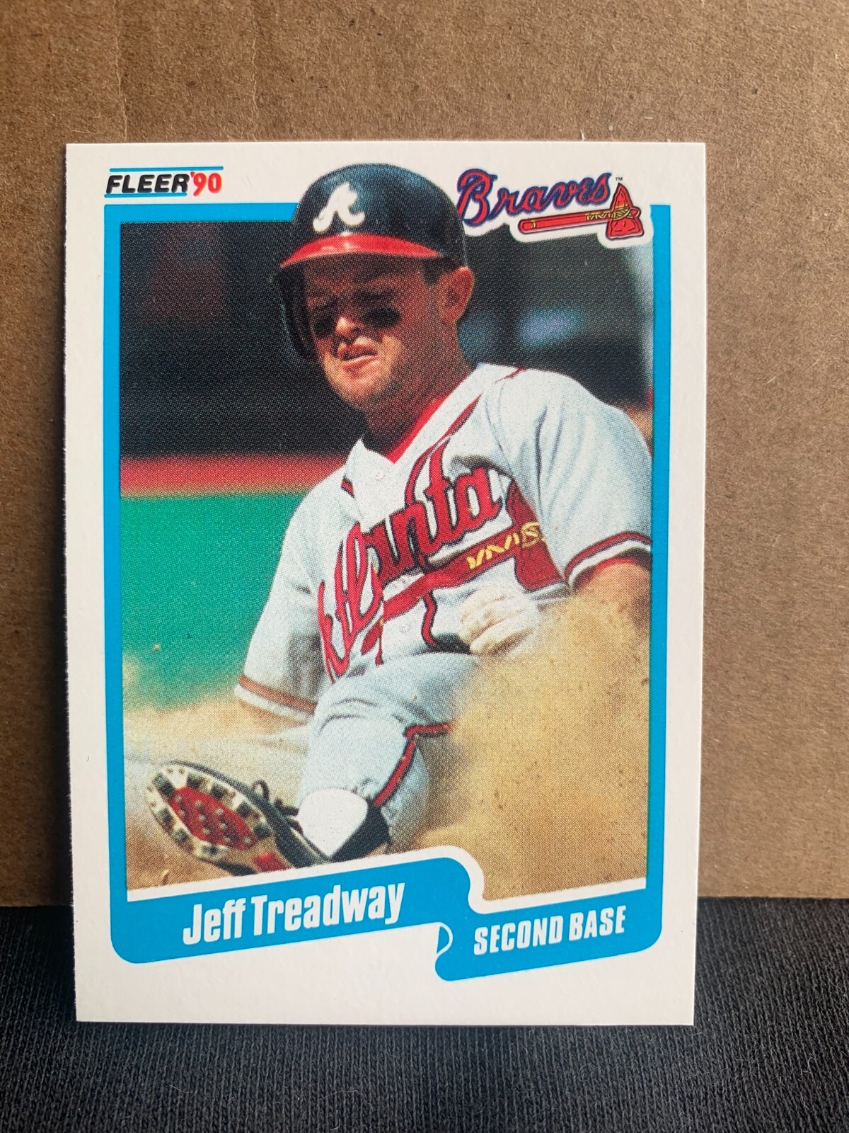 1990 Fleer Baseball Card Atlanta Braves Jeff Treadway | eBay