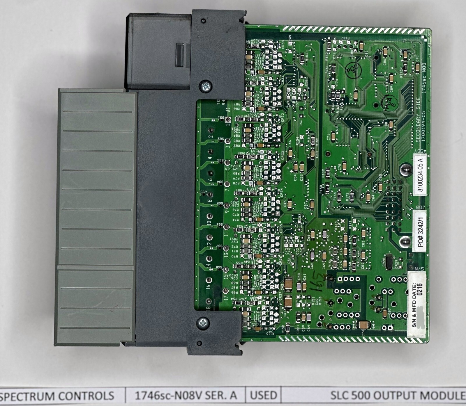 SPECTRUM CONTROLS 1746sc-N08V SER. A SLC 500 8-CH ANALOG VOLTAGE OUTPUT ...