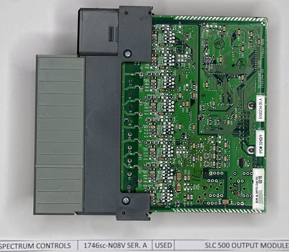 SPECTRUM CONTROLS 1746sc-N08V SER. A SLC 500 8-CH ANALOG VOLTAGE OUTPUT ...