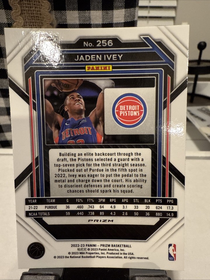 2022-23 Panini Prizm - Red Sparkle Prizm Rookie Jaden Ivey Detroit ...