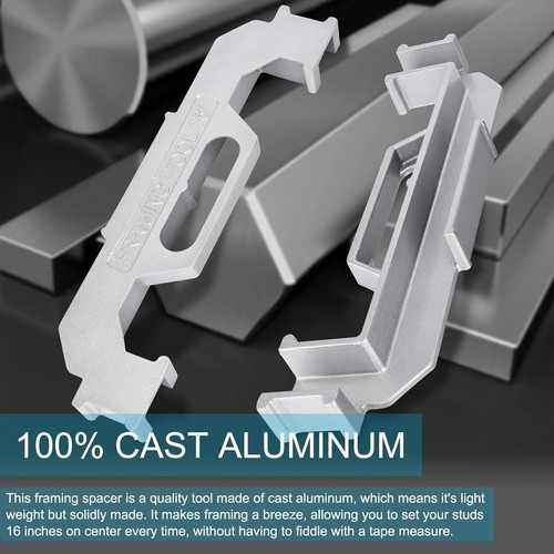Framing Tools On-Center Framing Stud Layout Tool 100% Metal Cast 16inch ...