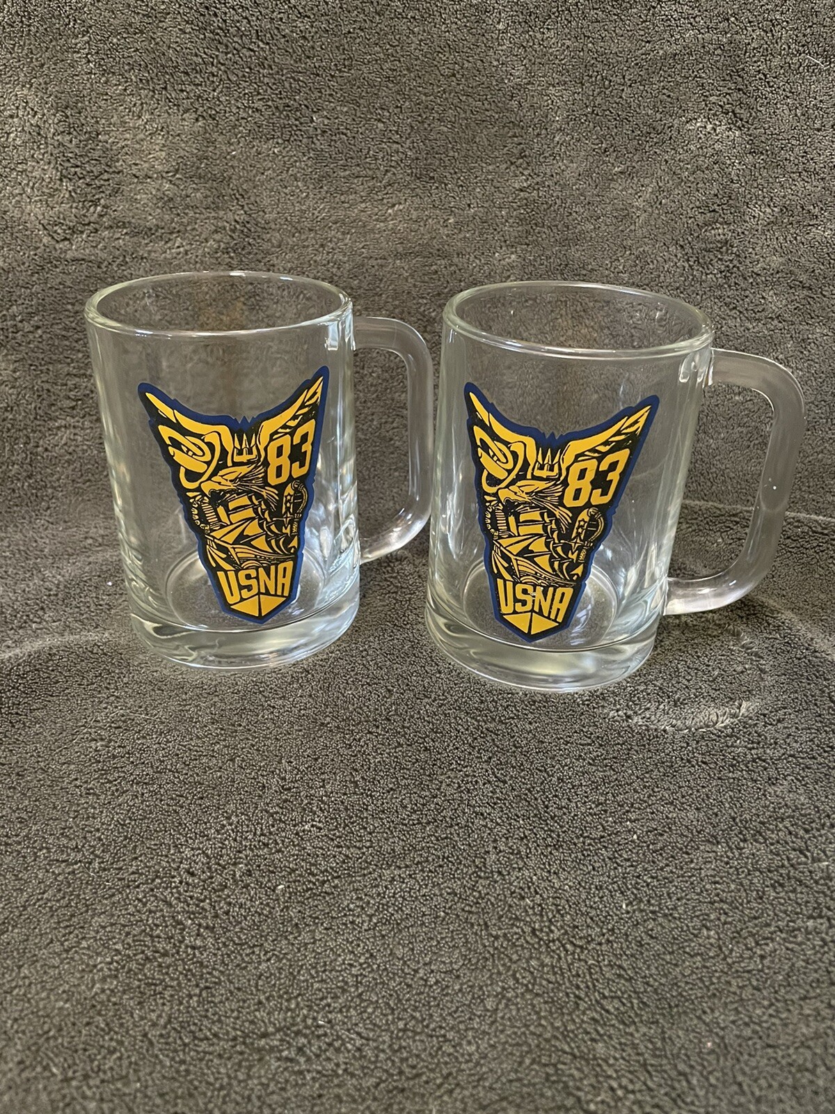 1983 United States Naval Academy Clear Class Mugs Set Of 2 | eBay