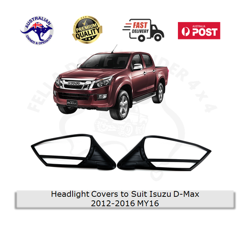 Head Light Cover Front Lamp Trim Protector To Suit Isuzu D-MAX DMAX ...