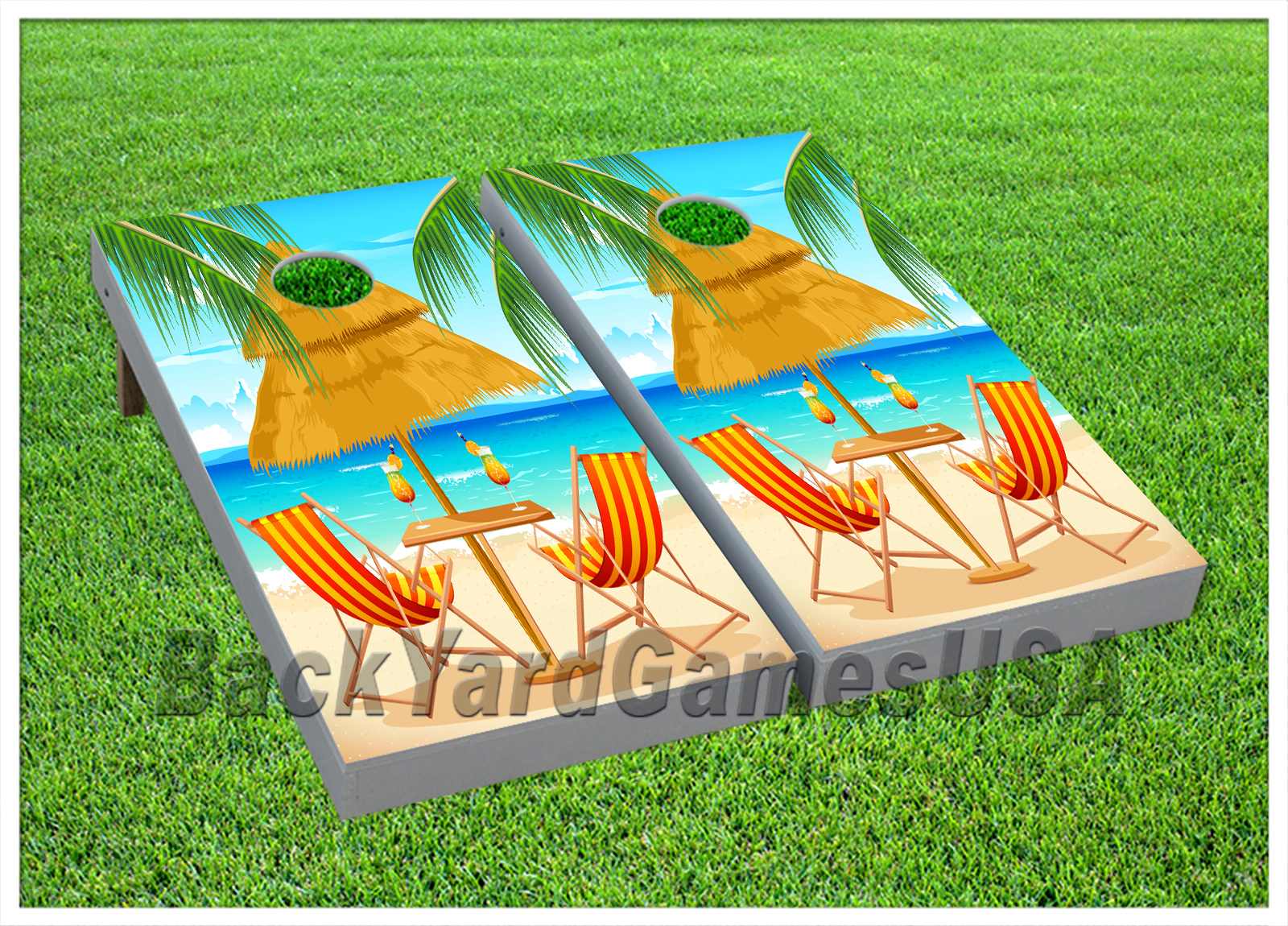 VINYL WRAPS Cornhole Boards DECALS Tropical Margaritaville Toss Game ...