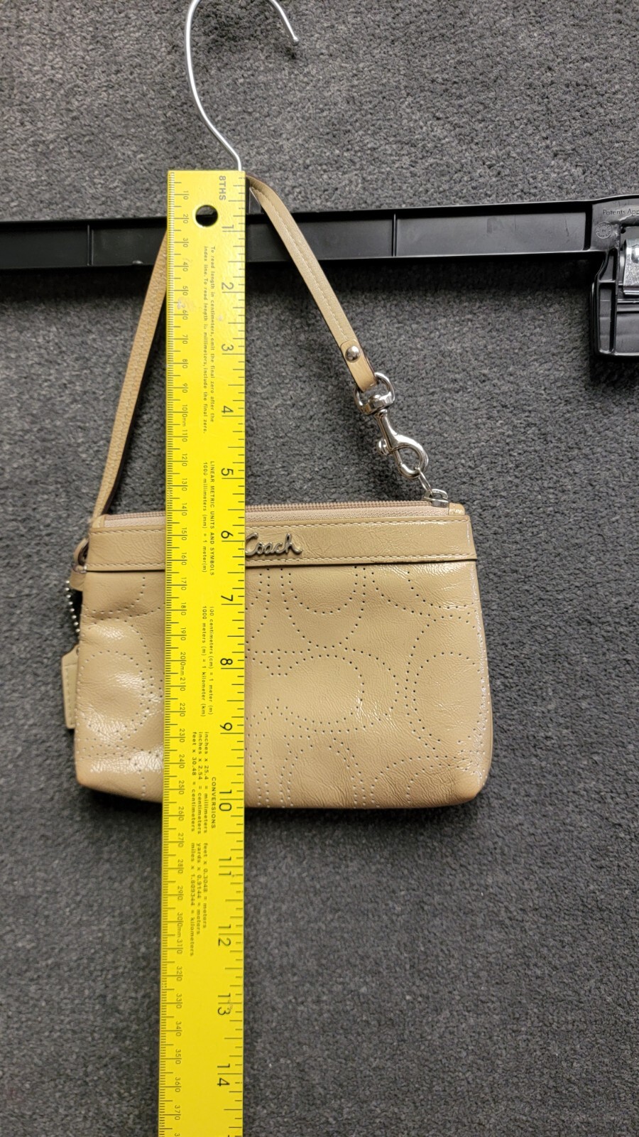 Coach Perforated Embossed Signature Leather Clutch Wr… - Gem