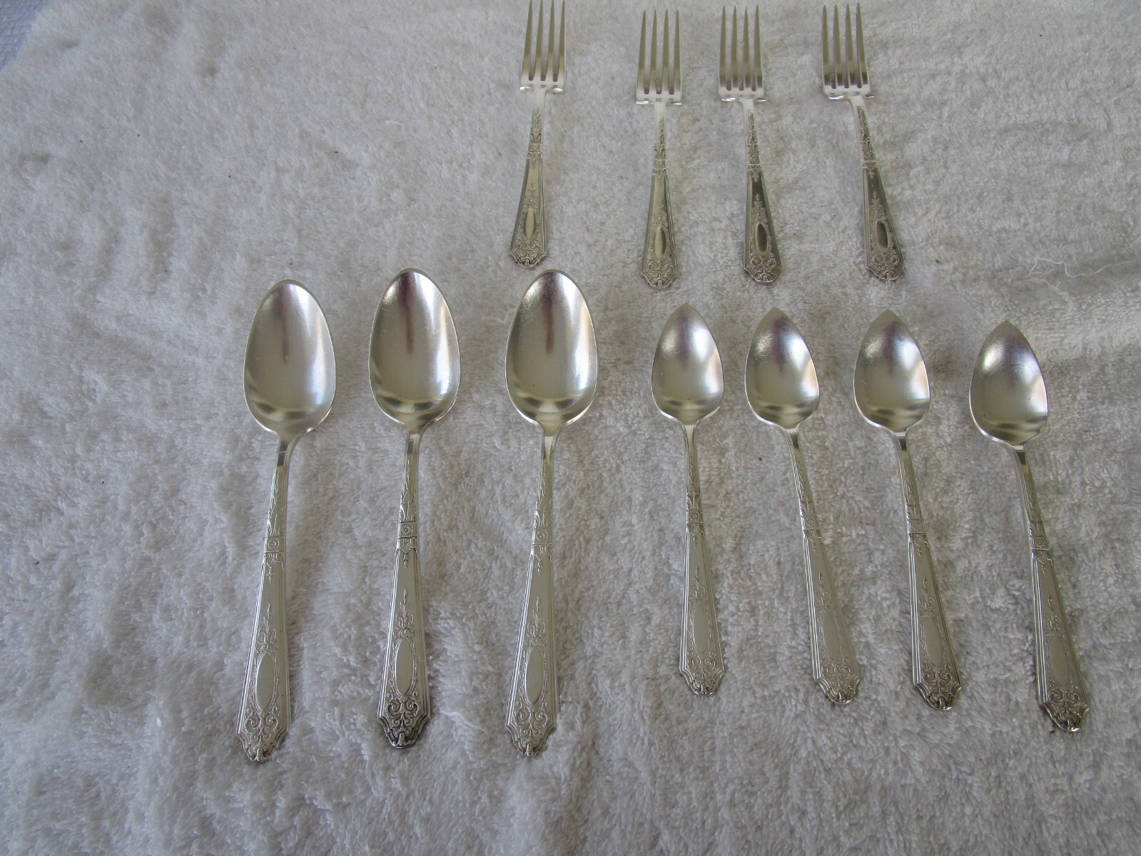 11 PIECE SET ~VINTAGE 1835 R WALLACE SILVERPLATED FLATWARE~PAT. 1925 | eBay