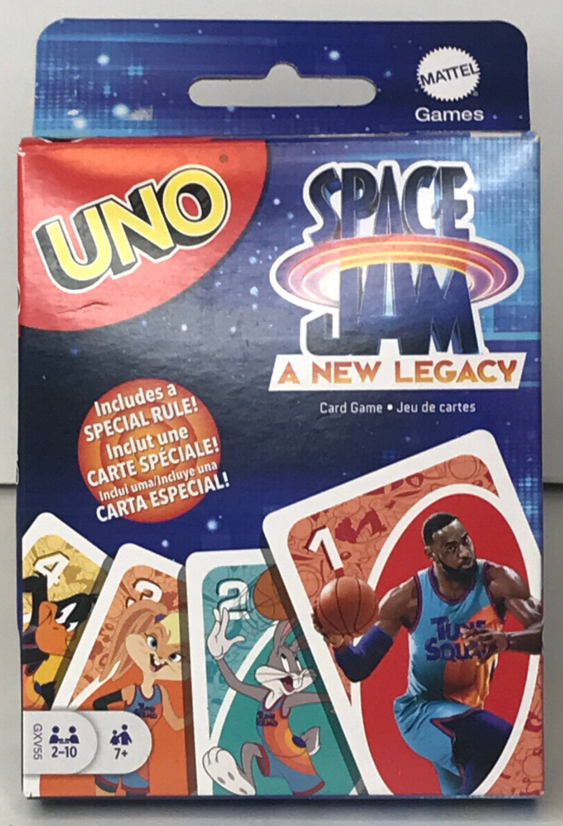 Space Jam a Legacy UNO Card Game Mattel Ages 7 for 2-10 Players for ...