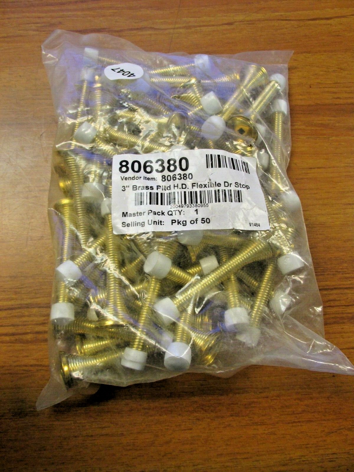 New. Ultra Hardware 3" Brass Flexible Door Stop (Lot Of 50) Cat# 806380 ...