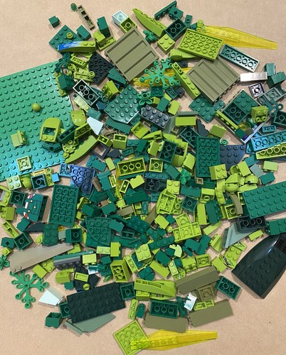 Lego Green Pieces 0.44kg From Starwars Ninjago City & Technics Bulk Lot ...
