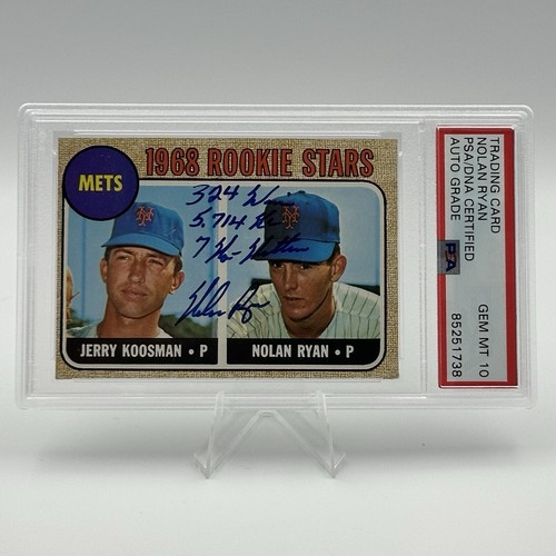 Nolan Ryan signed 1968 Topps #177 rookie card multiple inscriptions PSA ...