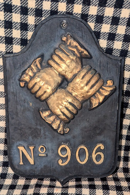 Vtg Fire Mark Plaque No. 906 Cast Iron Insurance Firefighter’s Fireman ...