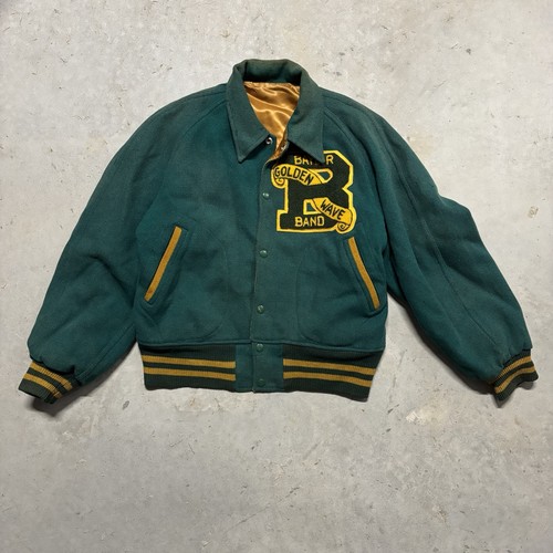 Vintage Rare 60s Baylor Bears Band University Green Letterman Varsity ...