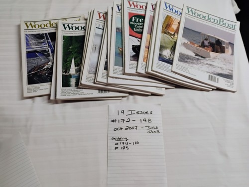 Wooden Boat Magazine Lot Of 19 Issues - Issue 172-198 * Oct 2007 - June ...