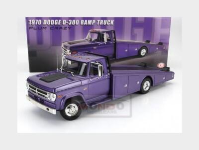 1:18 ACME MODELS Dodge D-300 Truck Ramp Car Transporter 1970 Purple ...