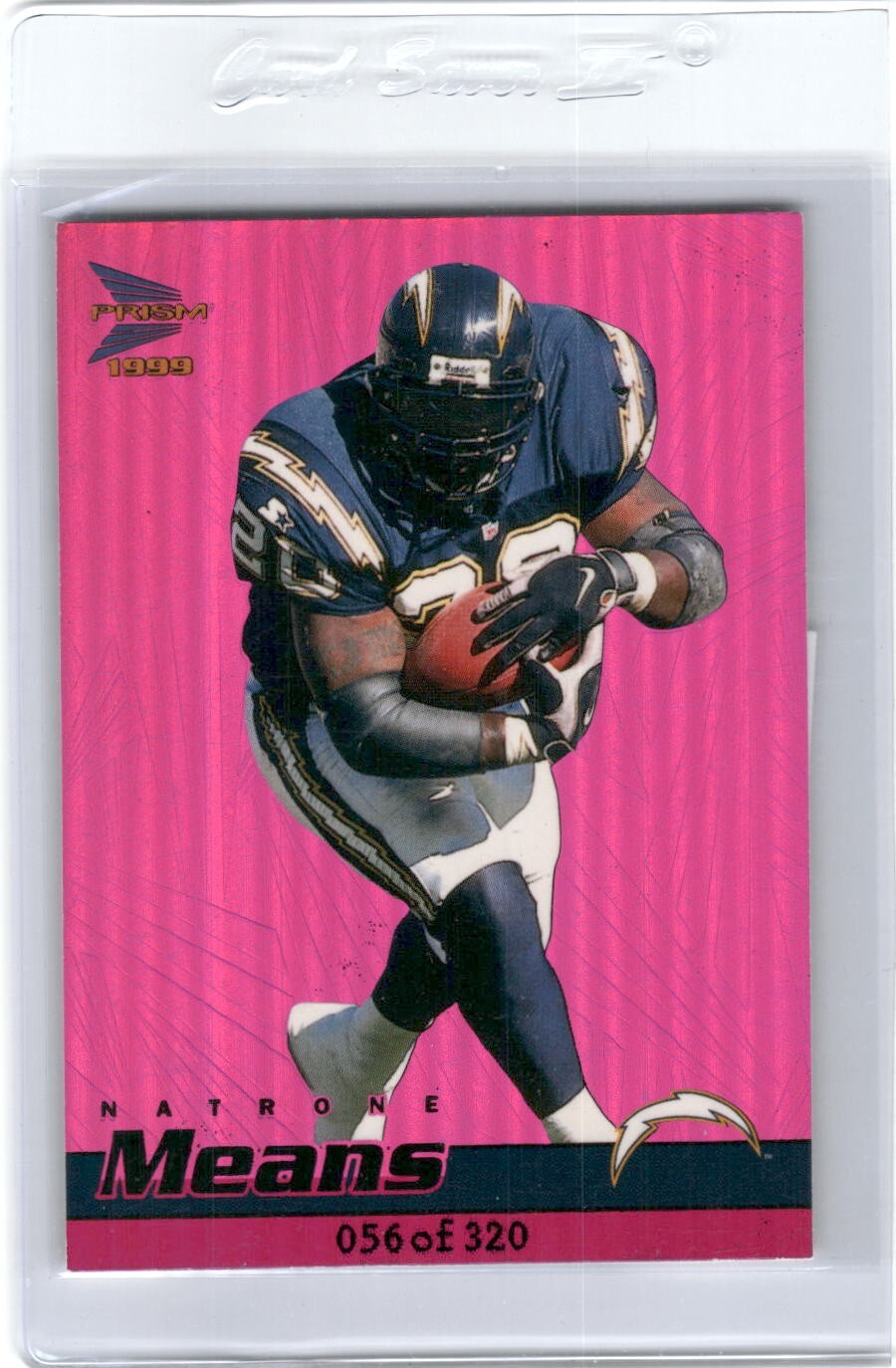 NATRON MEANS 1999 PRISM PURPLE HOLO #56/320 CHARGERS TAR HEELS | eBay
