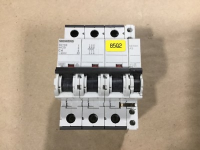 Siemens 5SY63MCBC4 Circuit Breaker 3 Pole 400V W/ 5ST301.AS Auxiliary ...