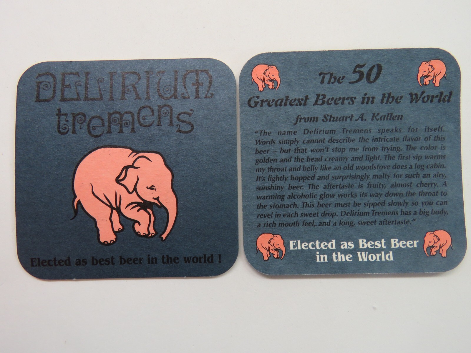 Beer Coaster ~ DELIRIUM Tremens Elected 50 Greatest Beers in the World ...