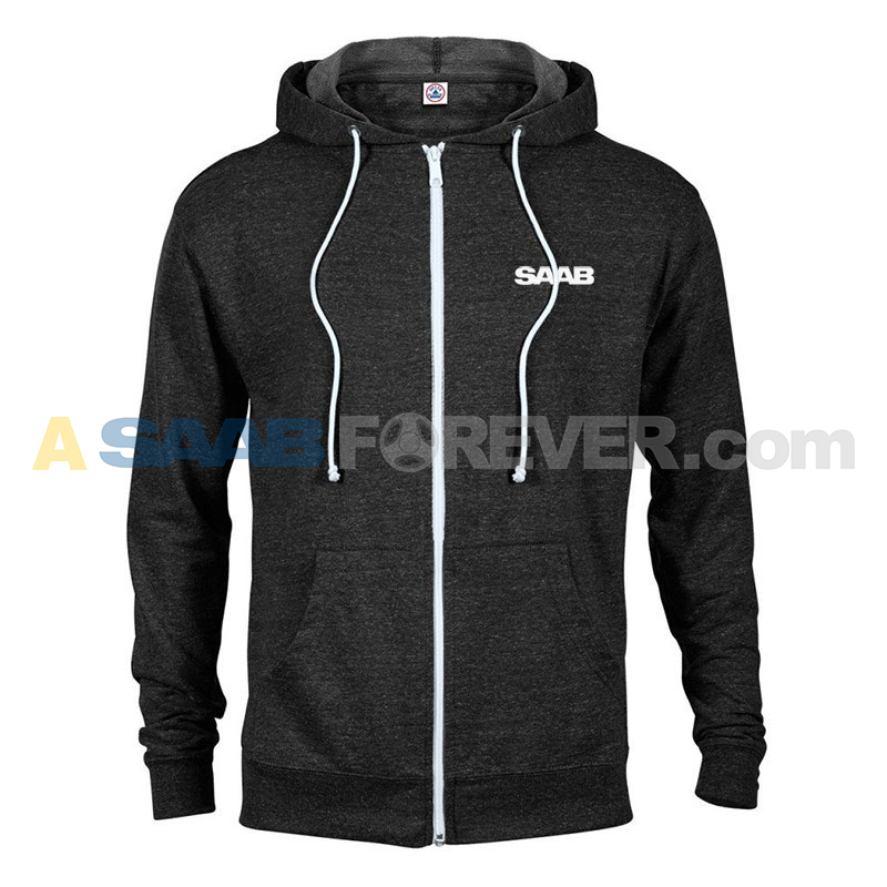 New SAAB French Terry Zip-Up Hoodie - SAAB Dealer Apparel - Rare Gift ...