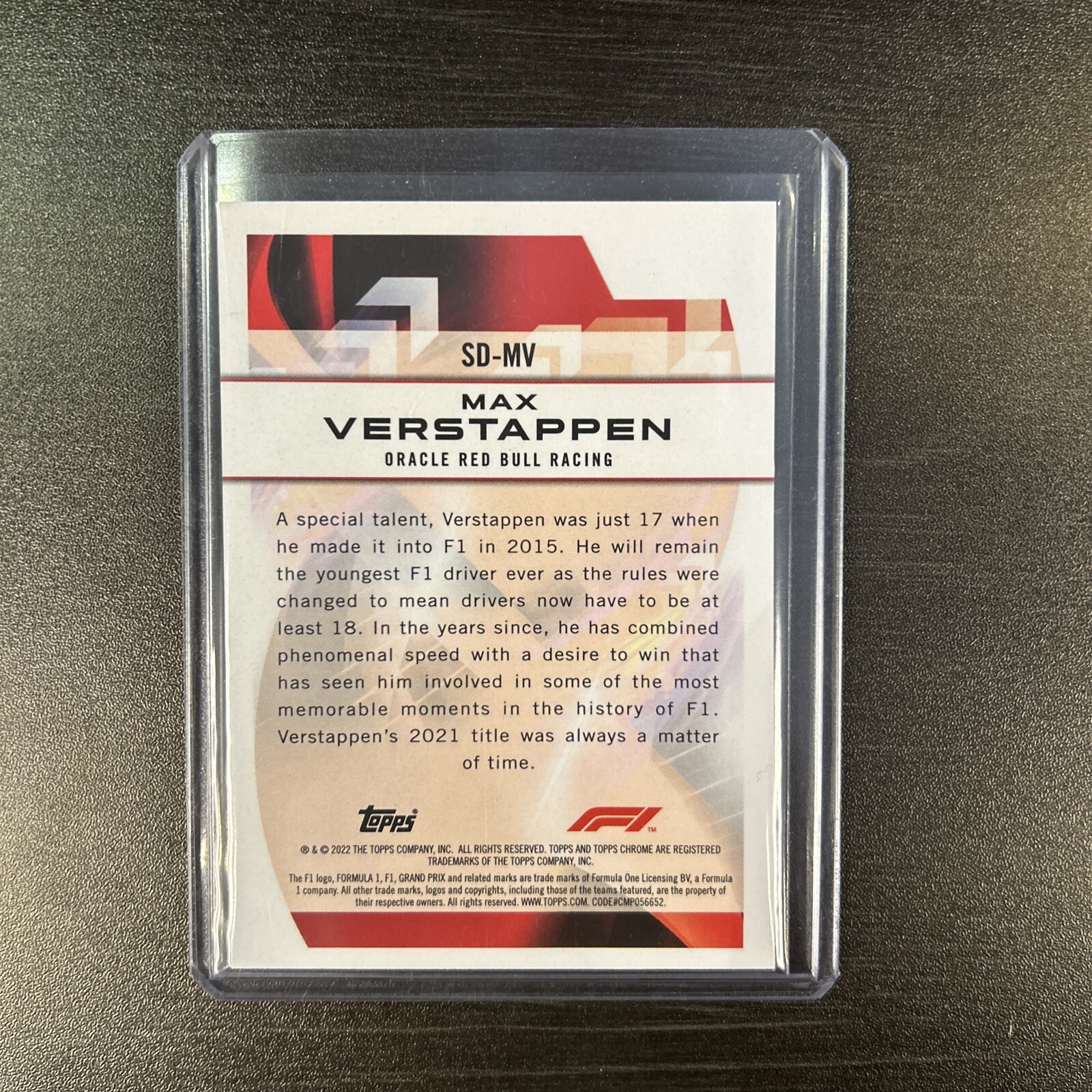 2022 Chrome Formula 1 Racing Speed Demons #SD-MV Max Verstappen | eBay