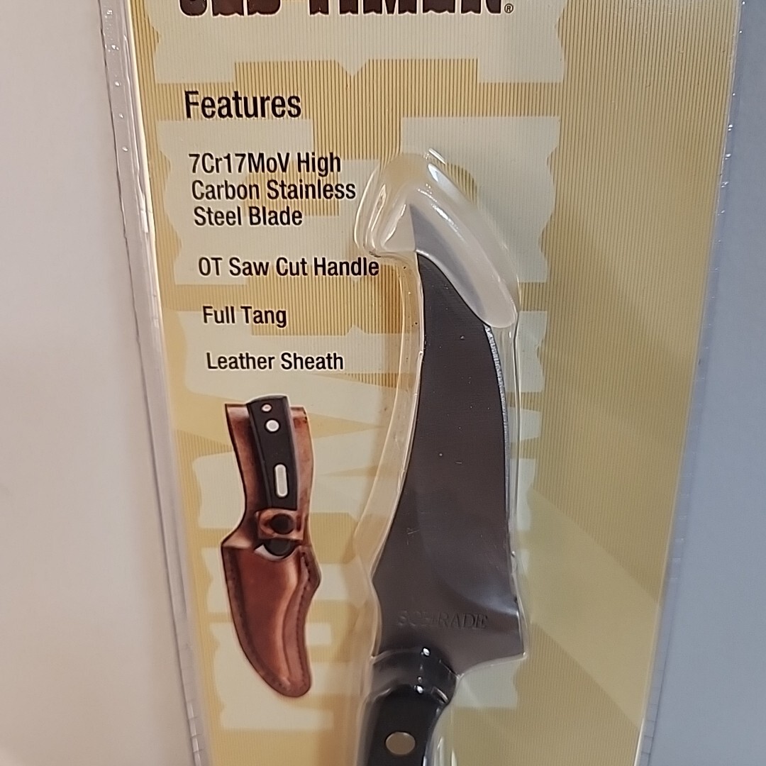 SCHRADE 152OTCP OLD TIMER Sharpfinger full tang fixed blade knife 7 ...