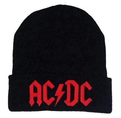 TOP QUALITY EMBROIDERED AKA DAKA ACDC AC/DC BEANIE HAT SKULL CAP ROCK ...