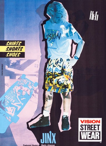 Print Ad Vision Street Wear 1986 Skateboard Marty Jimenez Full Page 8.5 ...