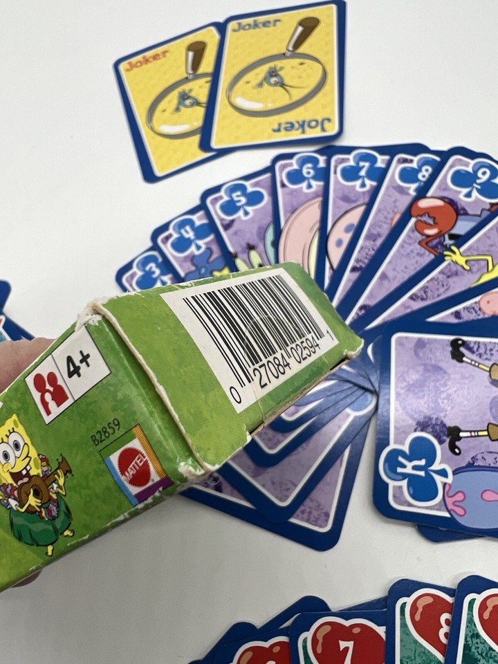 Spongebob Squarepants Playing Cards Full Deck + 2 Jokers Mattel ...