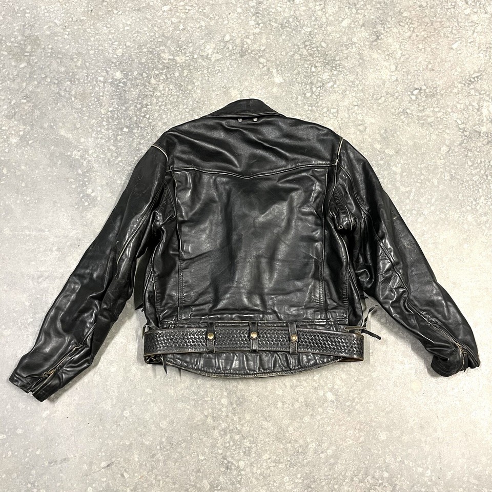 Vintage 60s Langlitz Leathers Motorcycle Biker Leather Jacket ...