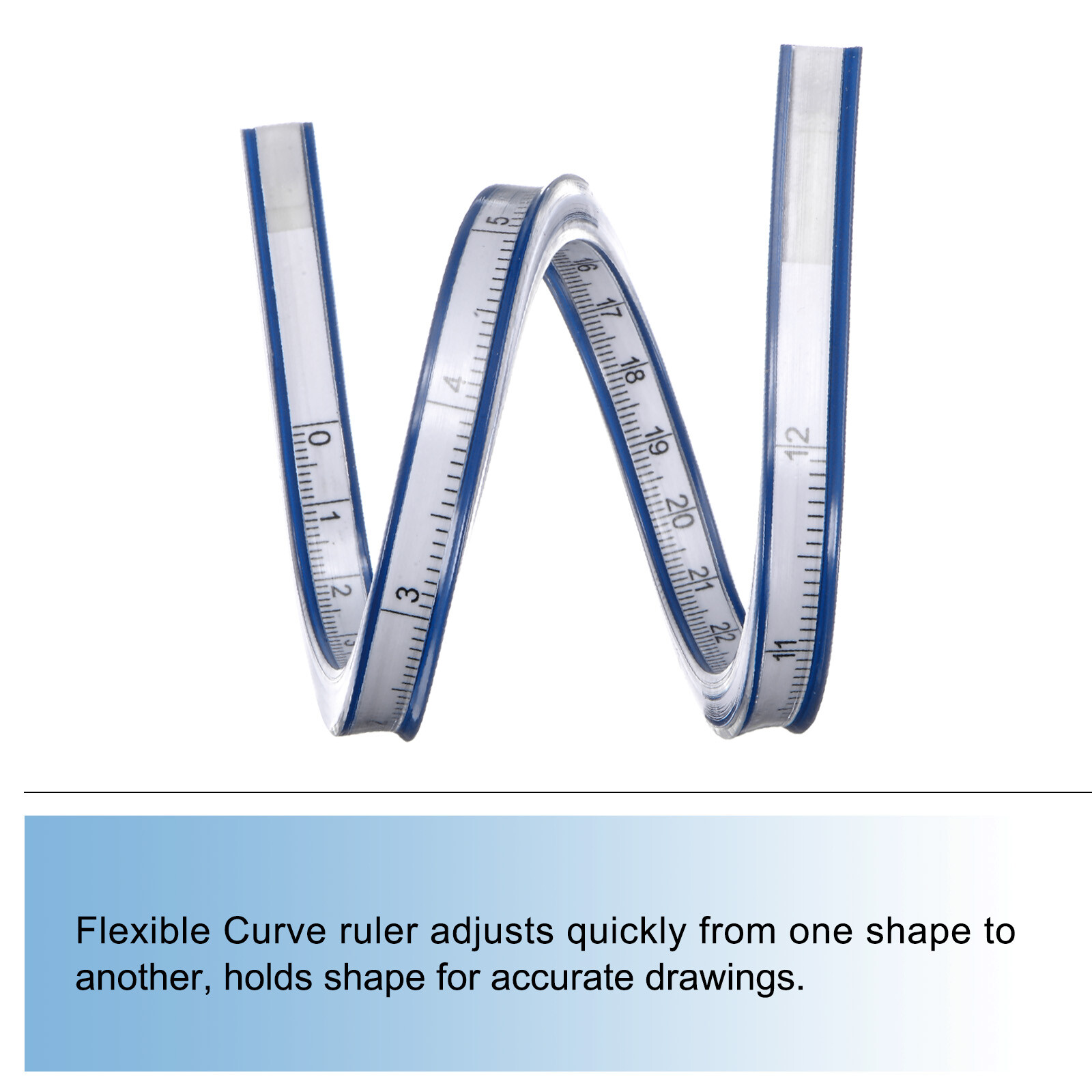 Flexible Ruler 12 Inch 30cm Curve Ruler for Engineering Drawing, Blue ...