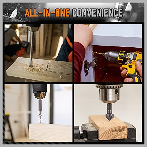 Impact Drill Bit Set, 112-Pieces 1/4" Hex Shank Impact Driver Bits ...