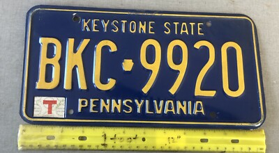 *License Plate, Pennsylvania, Keystone State, BKC - 9920 | eBay