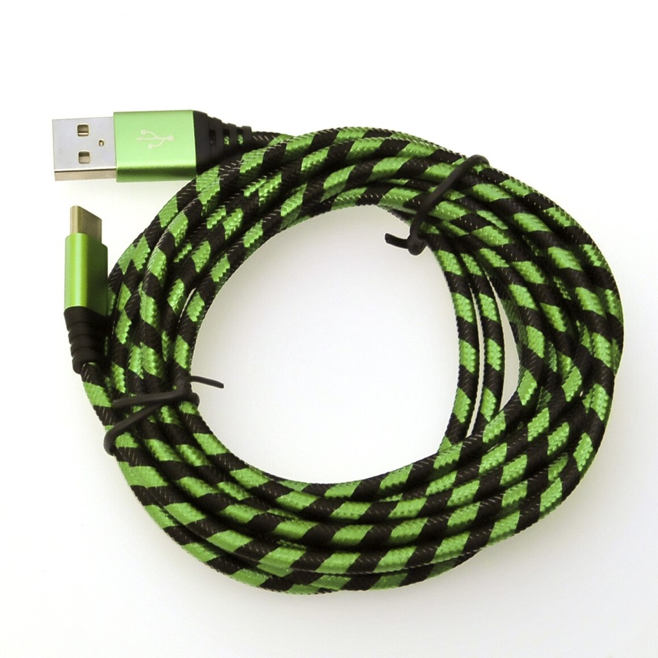 Extra Long Charging Charger Cable USB Cord for iPhone, Android Micro ...