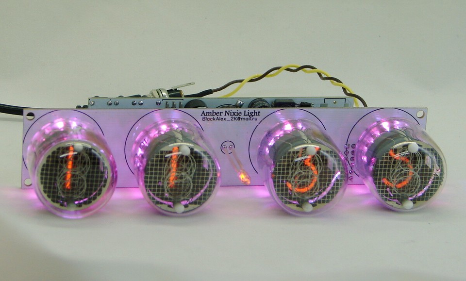 Nixie tube clock DIY kit 2.3 for IN4 tubes with RGB backlight | eBay